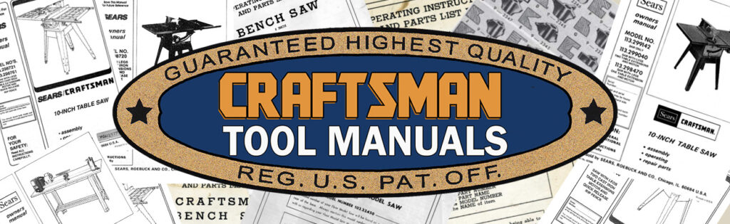 Vintage Craftsman Woodworking Machine Manuals & Catalogs – Free PDF ...