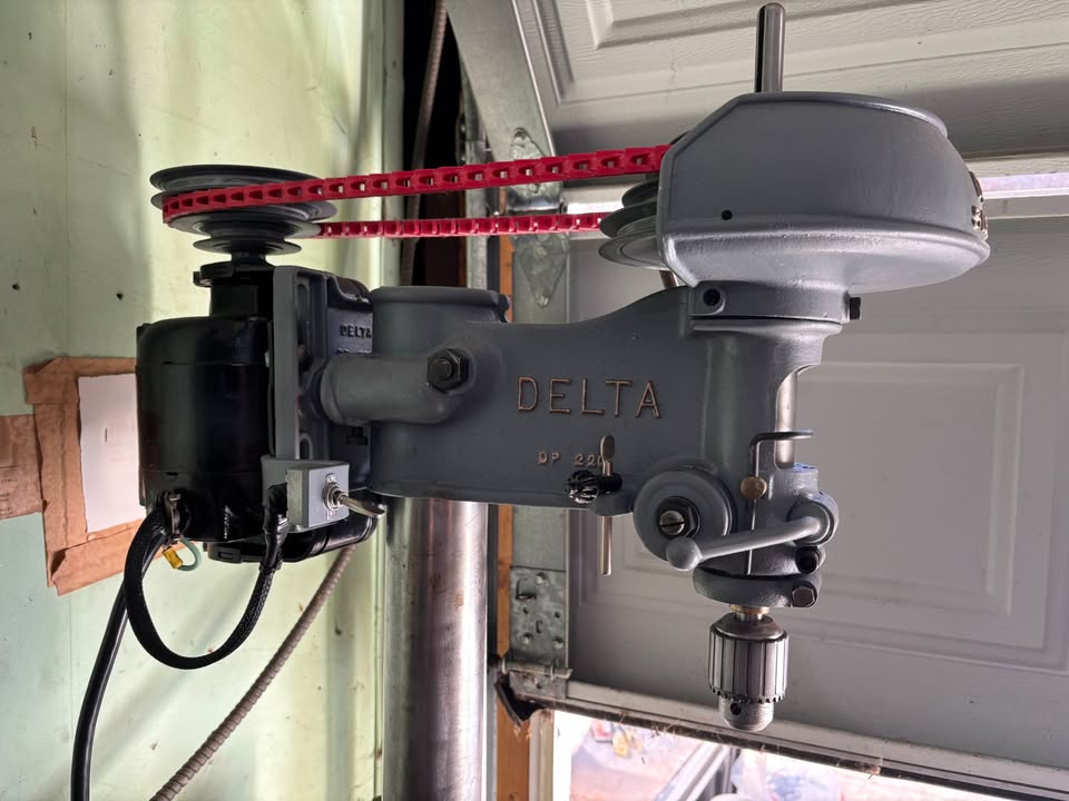 1930s Delta DP-220 Drill Press – SLO-SPEED – Restored – Original GE ...